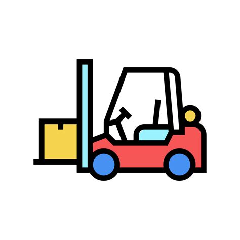 Loader Cart Color Icon Vector Flat Illustration 10171828 Vector Art At
