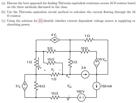 solved 1 ﻿discuss the best approach for finding thévenin