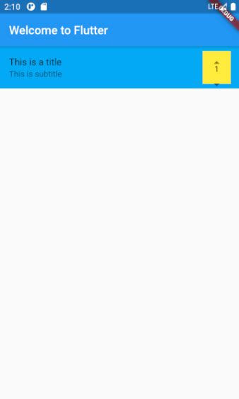 Flutter Vertically Placing Two Trailing Icon In List Tile Stack