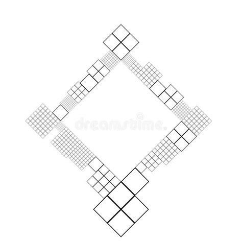 Geometrical Minimal Abstract Diagonal Square Blank Badge Frame Stock