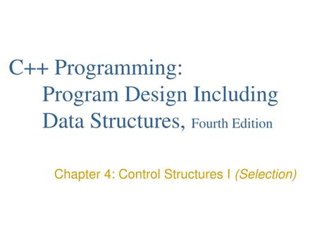 Ppt C Programming Program Design Including Data Structures Fourth