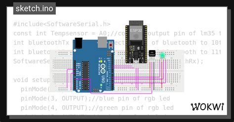 Act #3 Temperature Sensor - Wokwi ESP32, STM32, Arduino Simulator
