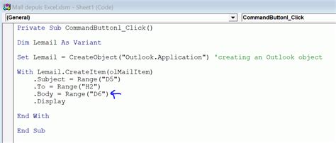 générer un mail depuis excel à travers une vba