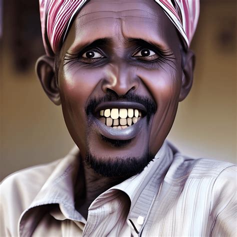 Somali Funny Looking Man At Age Of 50 · Creative Fabrica