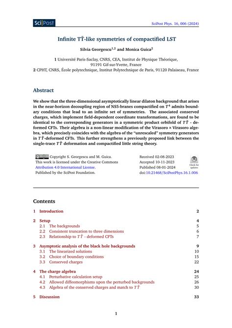 Pdf Infinite Mathrm Tbar T Like Symmetries Of Compactified Lst