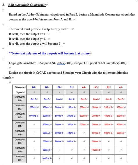 Bit Magnitude Comparator Based On The Chegg Com