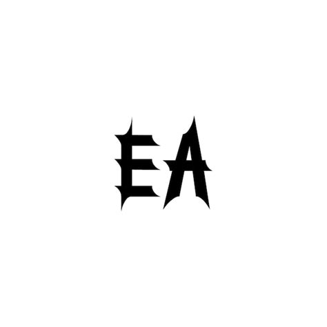 Premium Vector Ea Monogram Logo Design Letter Text Name Symbol Monochrome Logotype Alphabet