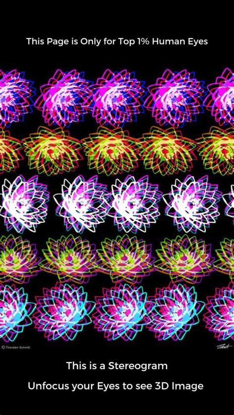 Unfocus Your Eyes To See A 3d Image 😯 Follow Us Opticalmind For