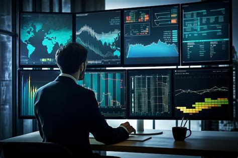 Premium Photo Computer Analyst Uses Dashboard For Data Analysis And