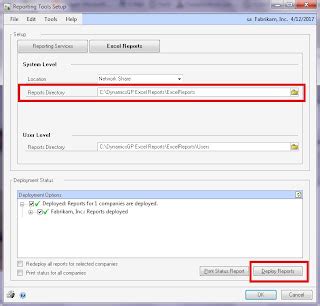Microsoft Dynamics Consulting Deploying Excel Reports MS Dynamics GP 2010