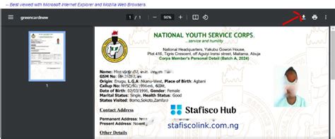 How To Print NYSC Green Card Call Up Number 2025 Stafisco Hub