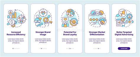 Benefits Of Market Segmentation Onboarding Mobile App Screen Stock Vector Illustration Of