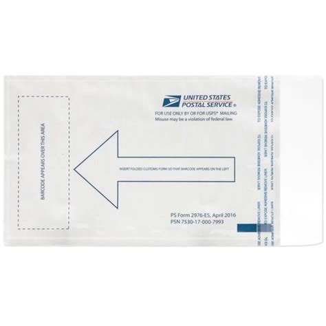 Small Customs Declaration Form Pouch Shipping Supplies