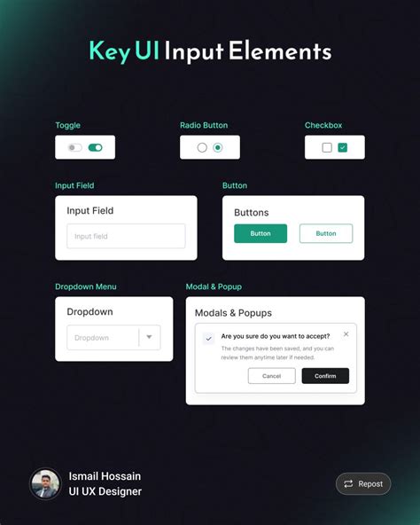 🎨 Key Ui Input Elements Simplifying Interactions Ismail Hossain