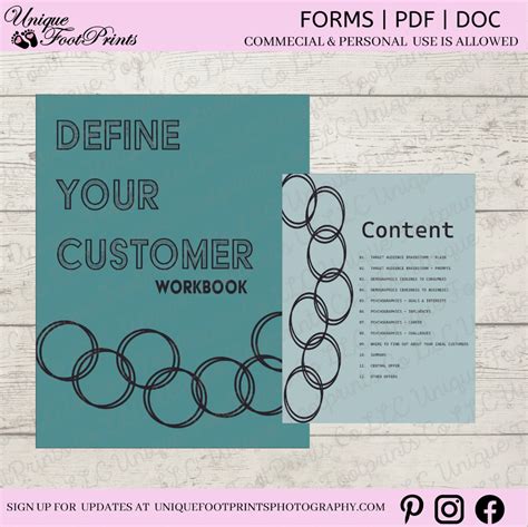 Client Workbook Template Client Workbooks Define Your Etsy Business