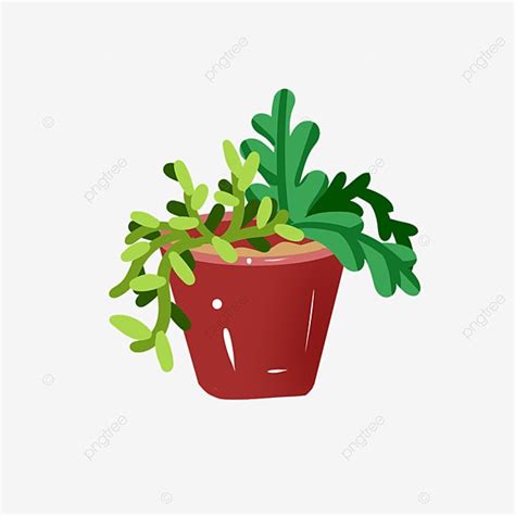화분에 심은 식물 일러스트 화분 식물 녹색 잎 Png 일러스트 및 Psd 이미지 무료 다운로드 Pngtree