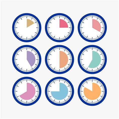 Set Clock With The Timer 547315 Vector Art At Vecteezy