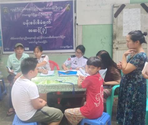 ကမာရွတ်မြို့နယ်တွင် ပန်းခင်းစီမံချက်အဆင့် ၃ ဖြင့် အိမ်ထောင်စုလူဦးရေစာရင်းနှင့် နိုင်ငံသားစိစစ