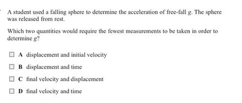 Solved A Student Used A Falling Sphere To Determine The Chegg