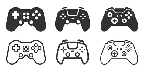 Gamepad Set Gamer Gaming Joystick Video Game Controller Design 36134661 Vector Art At Vecteezy