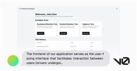 the frontend of our application serves as the user facing interface