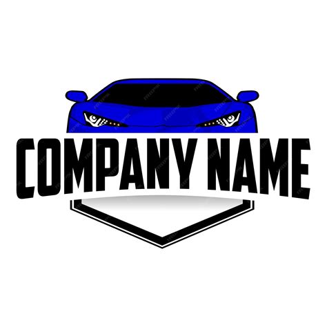 자동차 쇼룸 차고 로고 디자인 프리미엄 벡터
