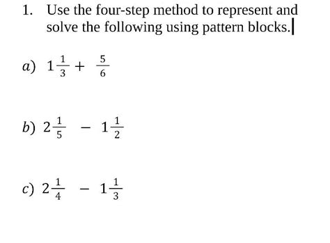 solved 1 use the four step method to represent and solve