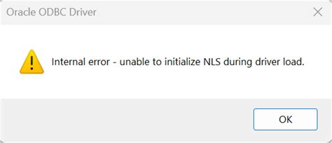 I Am Connecting To Oracle Db Through Odbc Facing Internal Error Issue