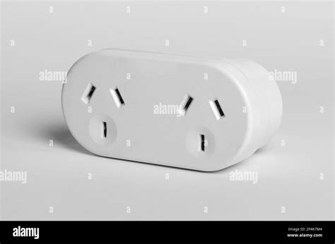 Australian Style Double Power Adapter Stock Photo Alamy