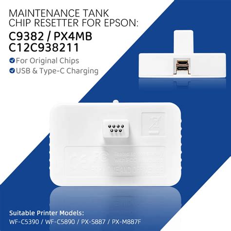 엡손 워크포스 프로 WF C5390 WF C5890 C5390 C5890 PX S887 PX M887F 유지 보수 탱크 칩 리셋 ...