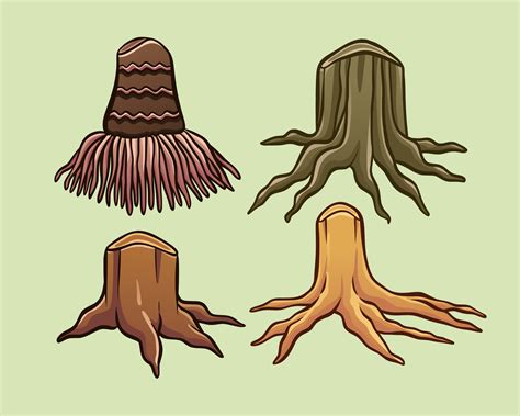 Set Illustration Tree Root For Decoration And Sticker 47155042 Vector Art At Vecteezy