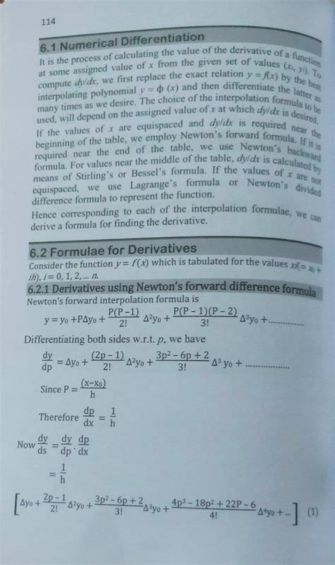 Campus Book Unit Vi Numerical Differentiation And Integration Numerical Analysis Book Pdf