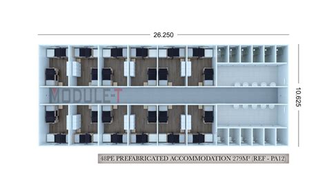 Modular Prefabricated Dormitory Buildings For Sale Module T