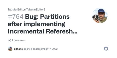 Bug Partitions After Implementing Incremental Referesh Not Visible