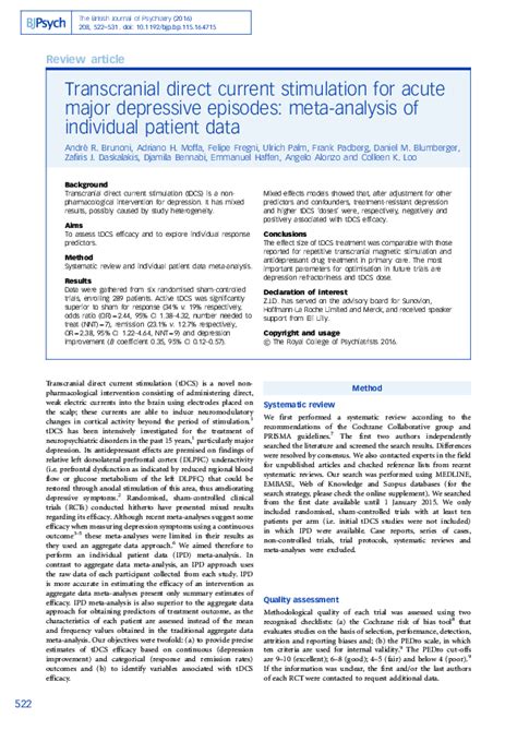 Pdf Transcranial Direct Current Stimulation For Autistic Disorder