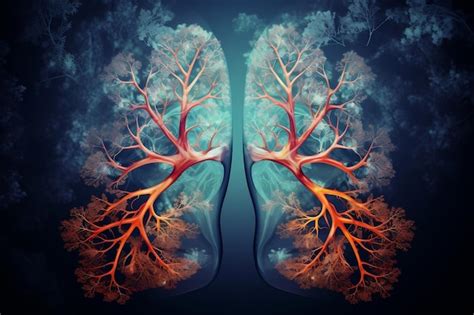 Abstract Lung X Ray Illustration Revealing Vital Insights Generative Ai Premium Ai Generated Image