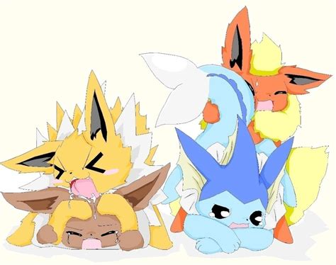 Rule 34 Blue Fur Blush Brown Fur Closed Eyes Drooling Eevee