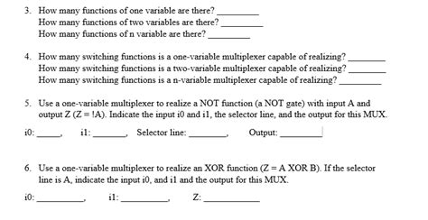 Solved 3 How Many Functions Of One Variable Are There How