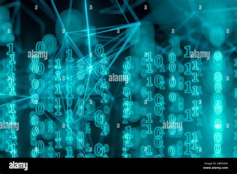 Digital Binary Data And Streaming Binary Code Background 3d Rendering Computer Digital Drawing