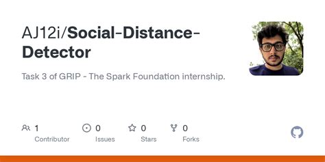 Github Aj12isocial Distance Detector Task 3 Of Grip The Spark
