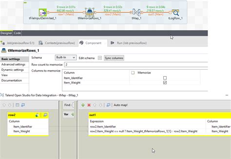 Talend How Do I Replace The Null Values In Itemweight Column With Previous Value I Have Been