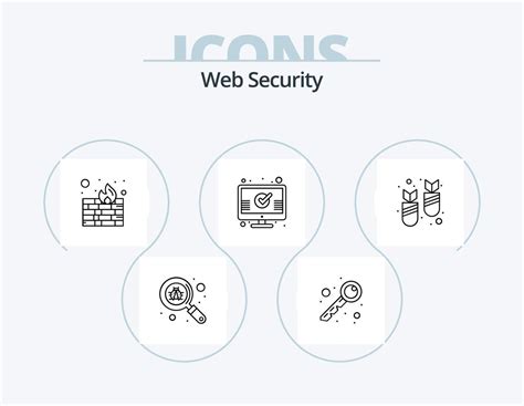 Web Security Line Icon Pack Icon Design Safety Security Download Open Security