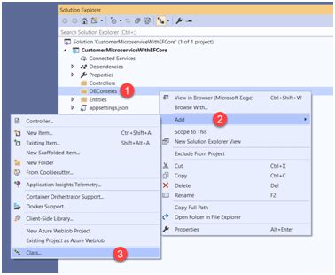 Net Core Microservice With Database And Create A Code First Database Using Entity Framework