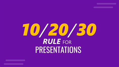 What Is The 10 20 30 Rule For Presentations
