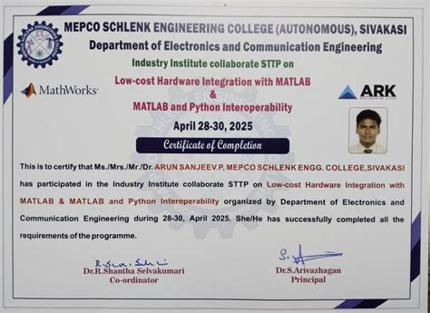 Matlab Python Hardwareintegration Ece Workshopexperience Arun