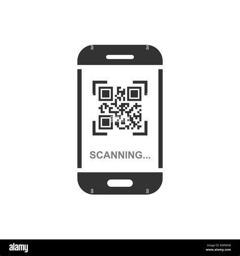 Phone Qr Code Scan Smartphone Icon Scanner Vector Qrcode Barcode Flat Quick Mobile