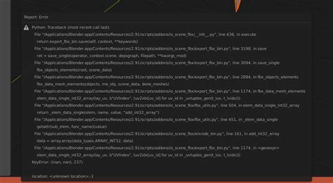 Mesh Fail Error On FBX Export Cannot Export Model Blender Stack Exchange