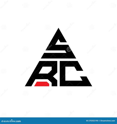 SRC Triangle Letter Logo Design With Triangle Shape SRC Triangle Logo