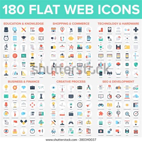 Vector Set Flat Web Icons Stock Vector Royalty Free Shutterstock