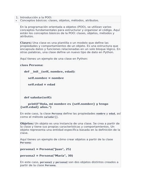 2 1 Introducción A La Poo En Python Pdf Objeto Informática